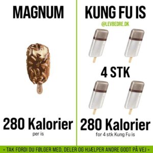 BYT FLERE FLØDEIS UD MED SODAVANDSIS FOR VÆGTTAB