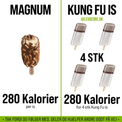 BYT FLERE FLØDEIS UD MED SODAVANDSIS FOR VÆGTTAB