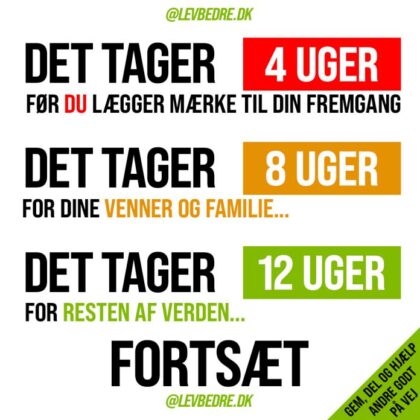 POSITIV FORANDRING TAGER TID, MEN ER DET HELE VÆRD